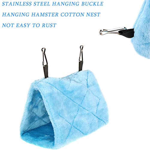 Tfwadmx 2Pcs Bird Tent Plush Hammock Warm Hut Hanging Nest for Cage Snuggle Sleeping Bed Parrot Hideaway Cave for Eclectus Parakeet Cockatiels Cockatoo Lovebird