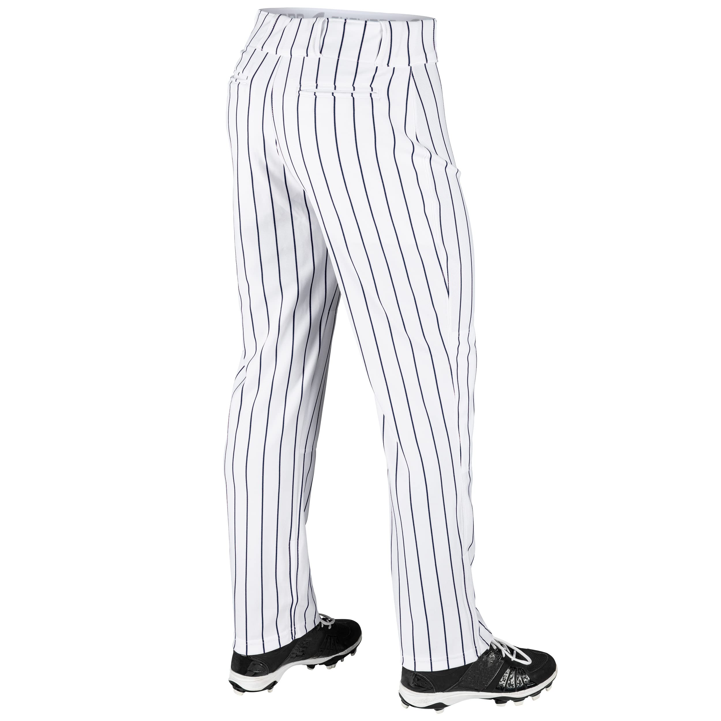 CHAMPRO boys Champro Youth Pinstripe Ob Triple Crown Open Bottom Baseball Pant, White,navy, Medium US
