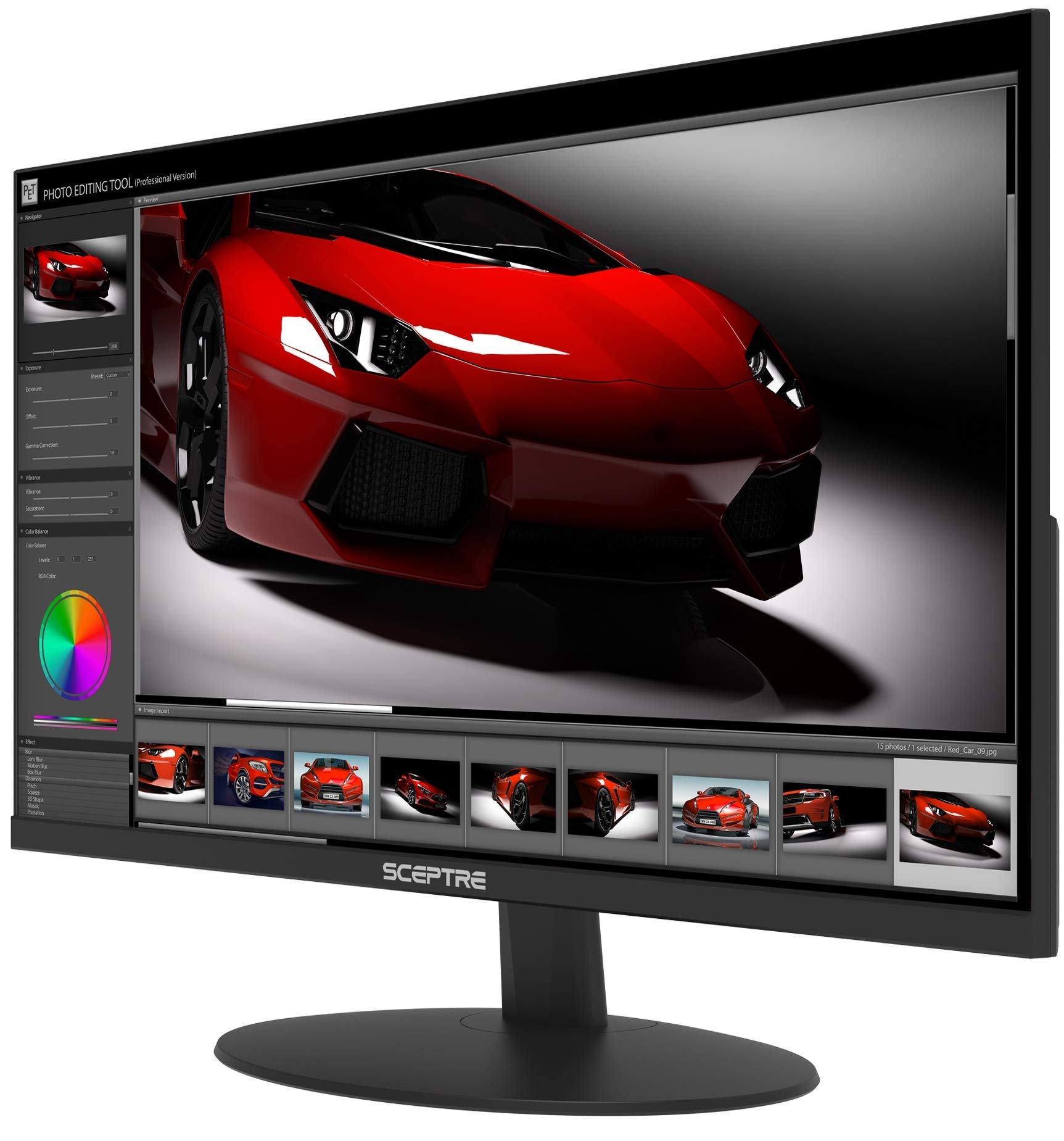 Sceptre E248W-19203R 24" Ultra Thin 75Hz 1080p LED Monitor 2x HDMI VGA Build-in Speakers, Machine Black (Wide Viewing Angle 178˚ (Horizontal) / 178˚ (Vertical) (Renewed)