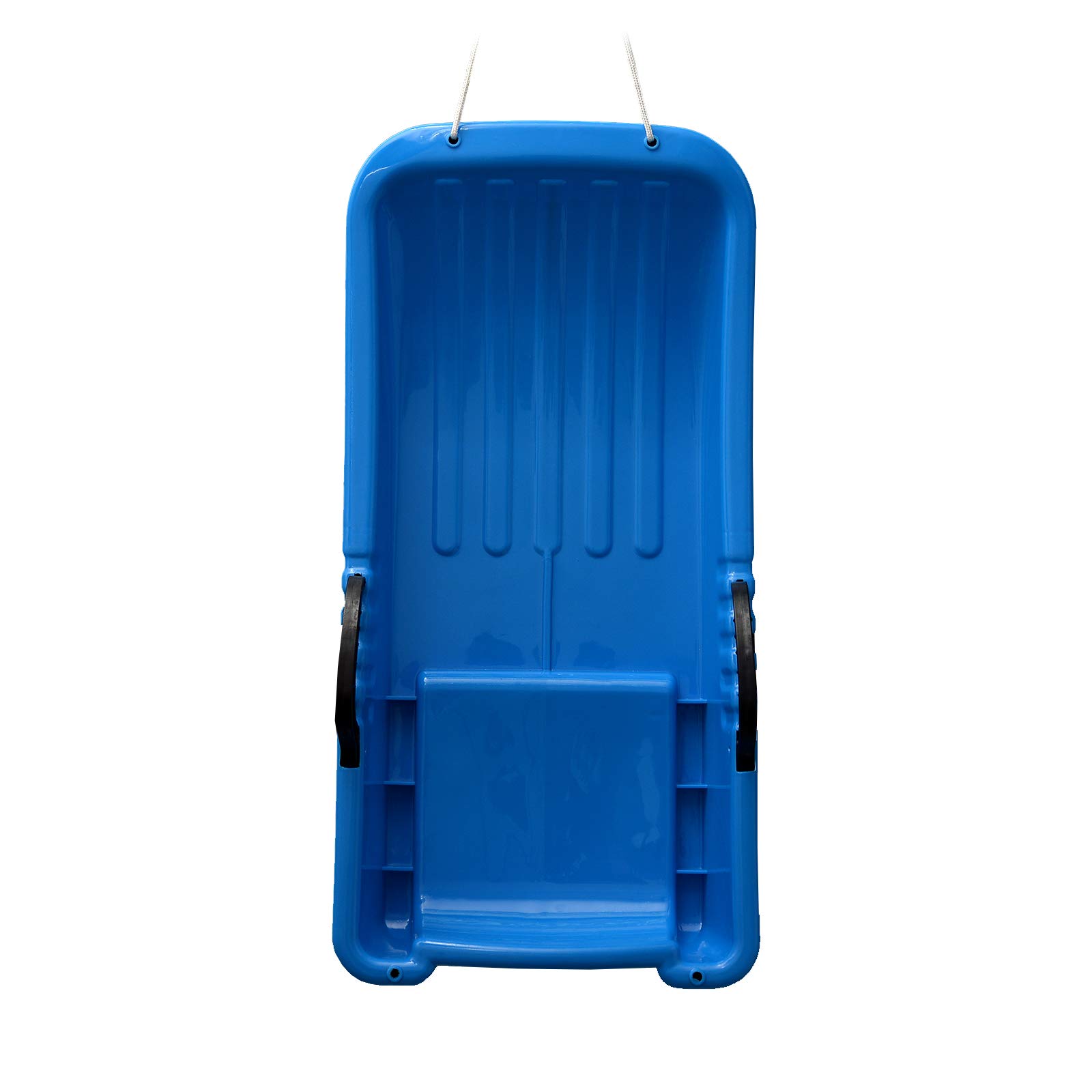 AGPTEK 31 Inch Winter Outdoor Toboggan Snow Sled Downhill Snow Board for Boys Girls, with Brakes & Pulling Rope,Blue