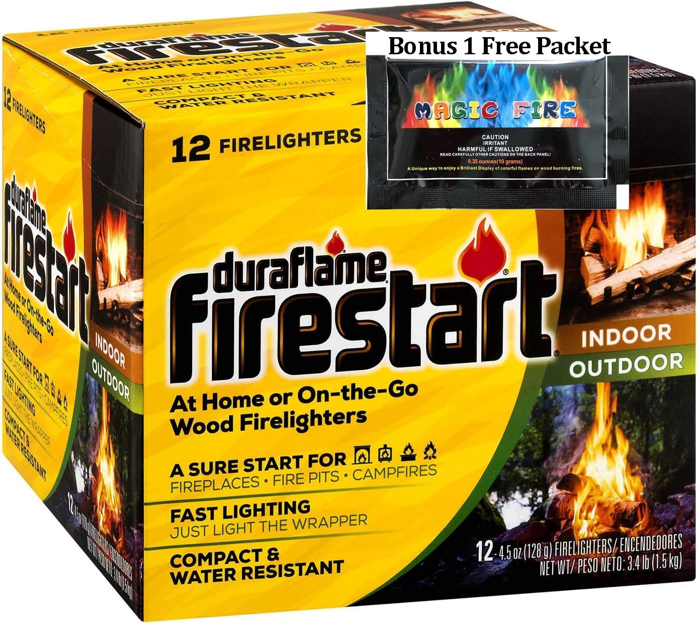Magical Flame Starters | Quick Start Firestart and Cubes (12 firelighters)