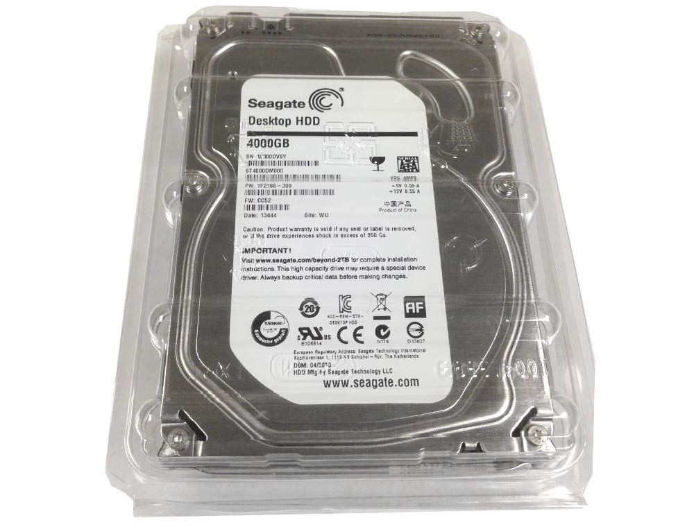 Seagate SATA 6Gb/s 3.5-Inch 4TB Desktop HDD (ST4000DM000) (Renewed)