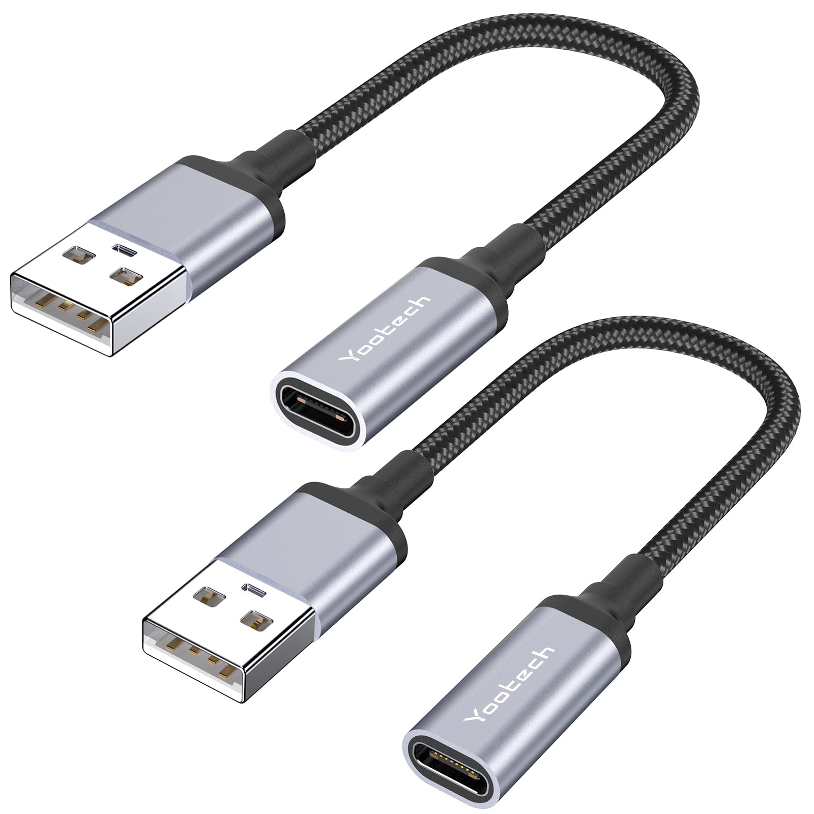 6.3” USB C to USB Adapter 2Pack,Compatible with Apple Watch Ultra 8 7 & MagSafe Charger,USB C Female to USB A Male,USBC Charger Adapter for iPhone 14 Plus 14 13 12 Pro Max Mini, Samsung S22, Airpods