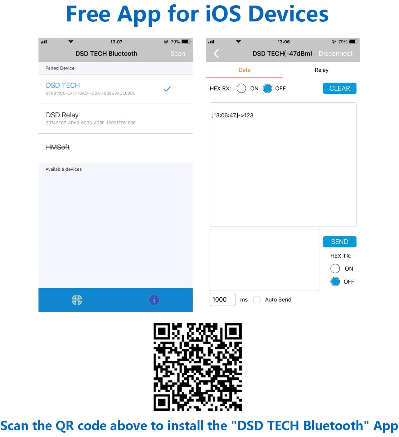 DSD TECH HM-10 Master and Slave Bluetooth 4.0 LE iBeacon Module Compatible with iPhone and iPad with 4 PIN Dupont Cable for Arduino