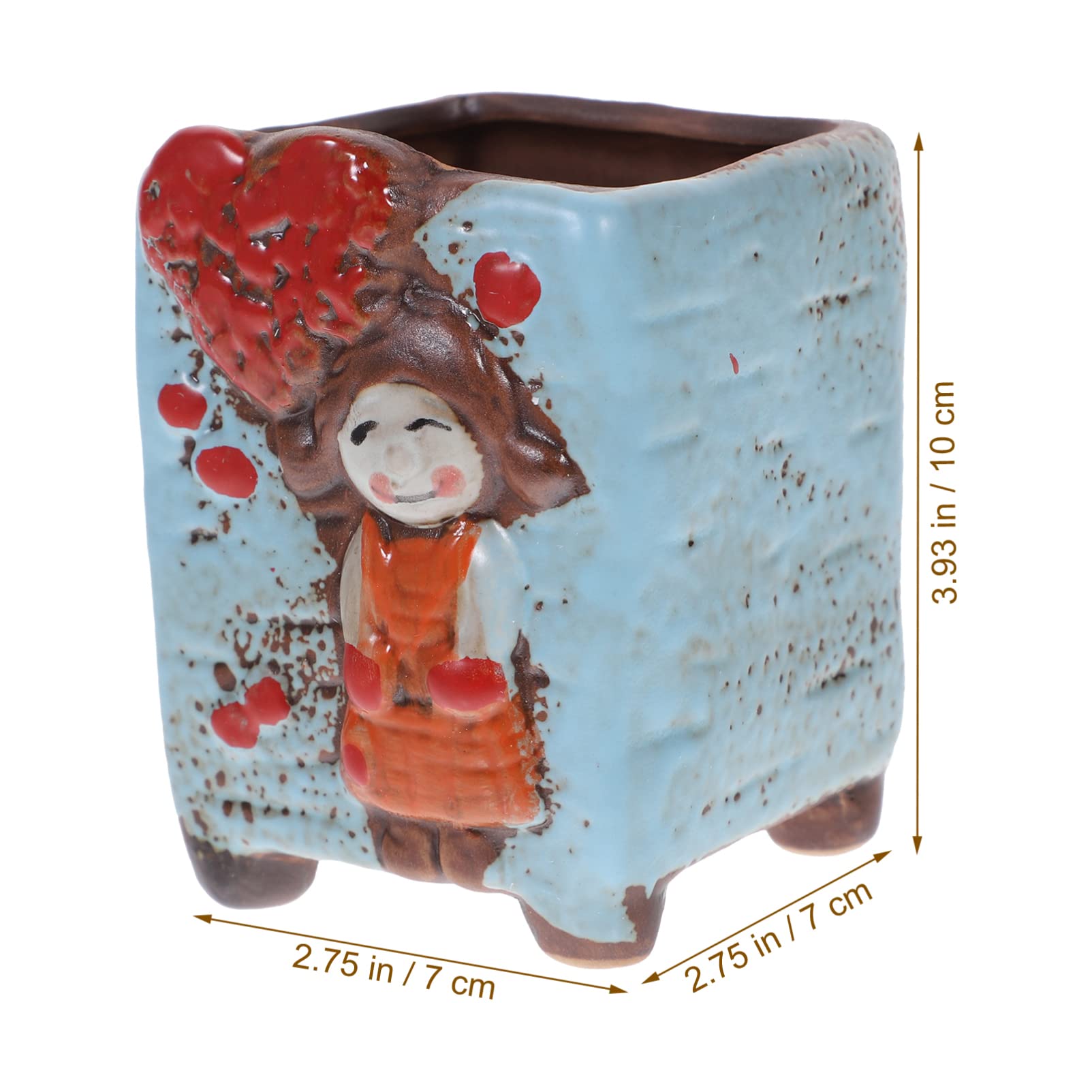 Abaodam Plant Pot container small pot bracket tabletop decor decorate plant Hydroponics flowers potted plant square flower pots outdoor cute vanilla floral decorations fleshy unique