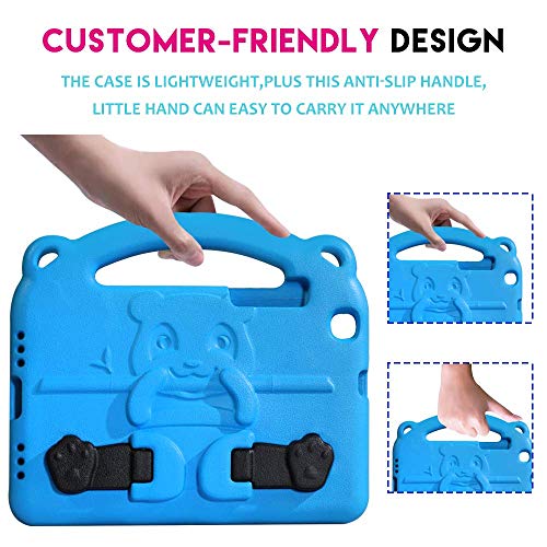 FIREVASE Tablet Case for Samsung Galaxy Tab A 8.0 Inch,2019 SM-T290/T295, EVA Protective Case Shock Absorption Convertible Built-in Handle Lightweight Child Protective Case with Shoulder Strap (Blue)