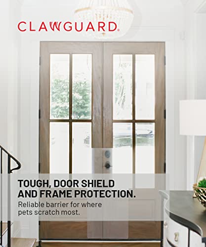 Heavy Duty CLAWGUARD - The Ultimate Door Scratch Shield, Frame & Wall Scratch Protection Barrier for Dog and Cat Clawing, Scratching and Damaging Doors, Scratch Shield 20in x 44in
