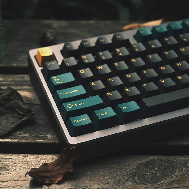 Akko Keycaps MARRS Green 184-key Cherry Profile ABS Double-Shot Keycaps Set for Mechanical Gaming Keyboard with ISO modifiers