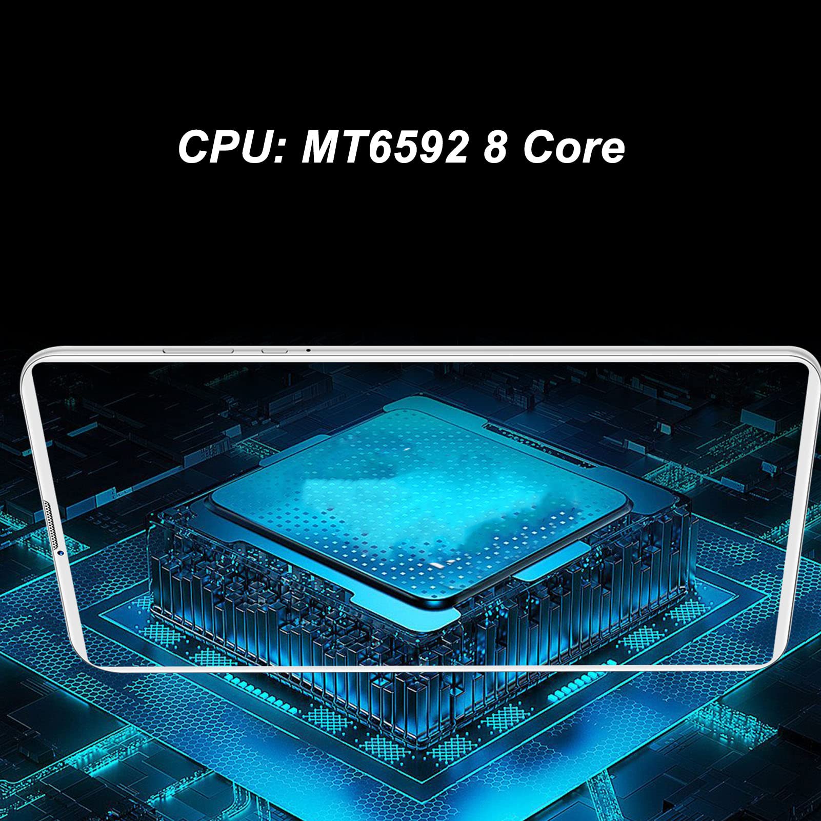 7 Inch Tablet US Plug 100-240V MT6592 8 Core CPU Tablet PC 4GB 32GB for 10 2.4G 5G Dual Band WiFi for Work (Blue)