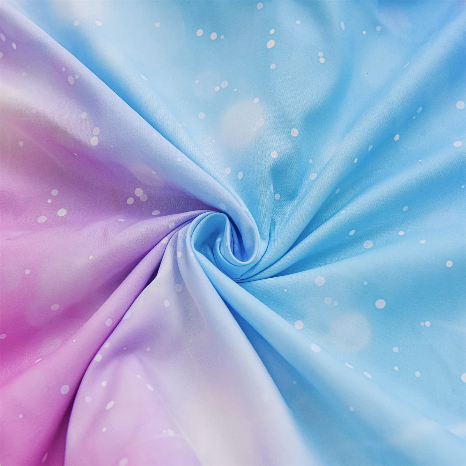 A Nice Night Gradient Glitter,Rainbow Galaxy Body Pillow Cover Pillowcase with Envelope Closure for Kids Adults,BluePurple