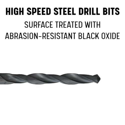 Drill America DWDNUP6 U High Speed Steel Black Oxide Drill Bit (Pack of 6), DWDN Series
