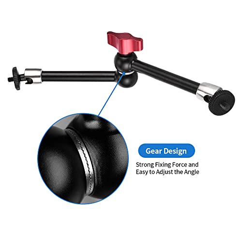 Hemmotop Magic Arm 11 Inches with Super Clamp Articulating Friction Arms for iPhone LCD Monitor Clamp Holder Mounts Kit Adjustable MS01