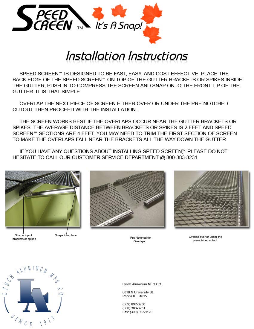 6" Small Hole Speed Screen / 6" Gutter Guard / 6" Gutter Protection Powder-coated Black (100ft/box)
