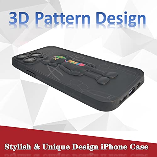 DOWINTIGER Cool iPhone 11 Pro Max Case for Boys Men, Kawaii 3D Cartoon Street Fashion Shockproof Protection TPU and IMD Protective Designer Case for iPhone 11 Pro Max - Black