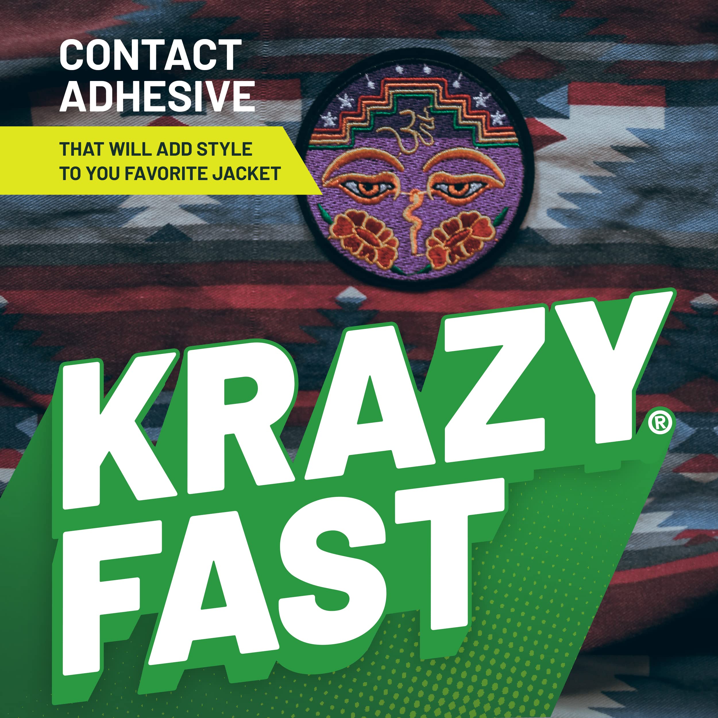 Krazy Fix Clear Fabric Glue, Washable, 100% Waterproof Permanent Bond Glue for Fabric, Heavy Duty Adhesive for Clothing, Patches, Canvas and More, 2.0 fl. oz. Tube