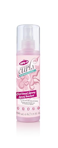 Dippity Do Curl Boost Spray - Weightless Leave-In Spray for Frizz-Free, Shiny, Bouncy Curls - Wheat Protein and Silk Amino Acids - 200 mL/6.7 fl oz