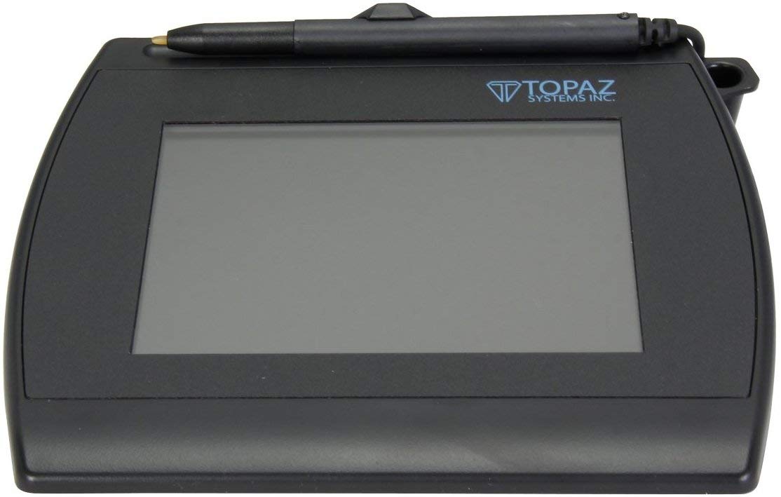 Topaz T-LBK57GC-BHSB-R Siggem 5.7” Color Dual Serial/HID USB BackLit Electronic Signature Pad with Software (Renewed)