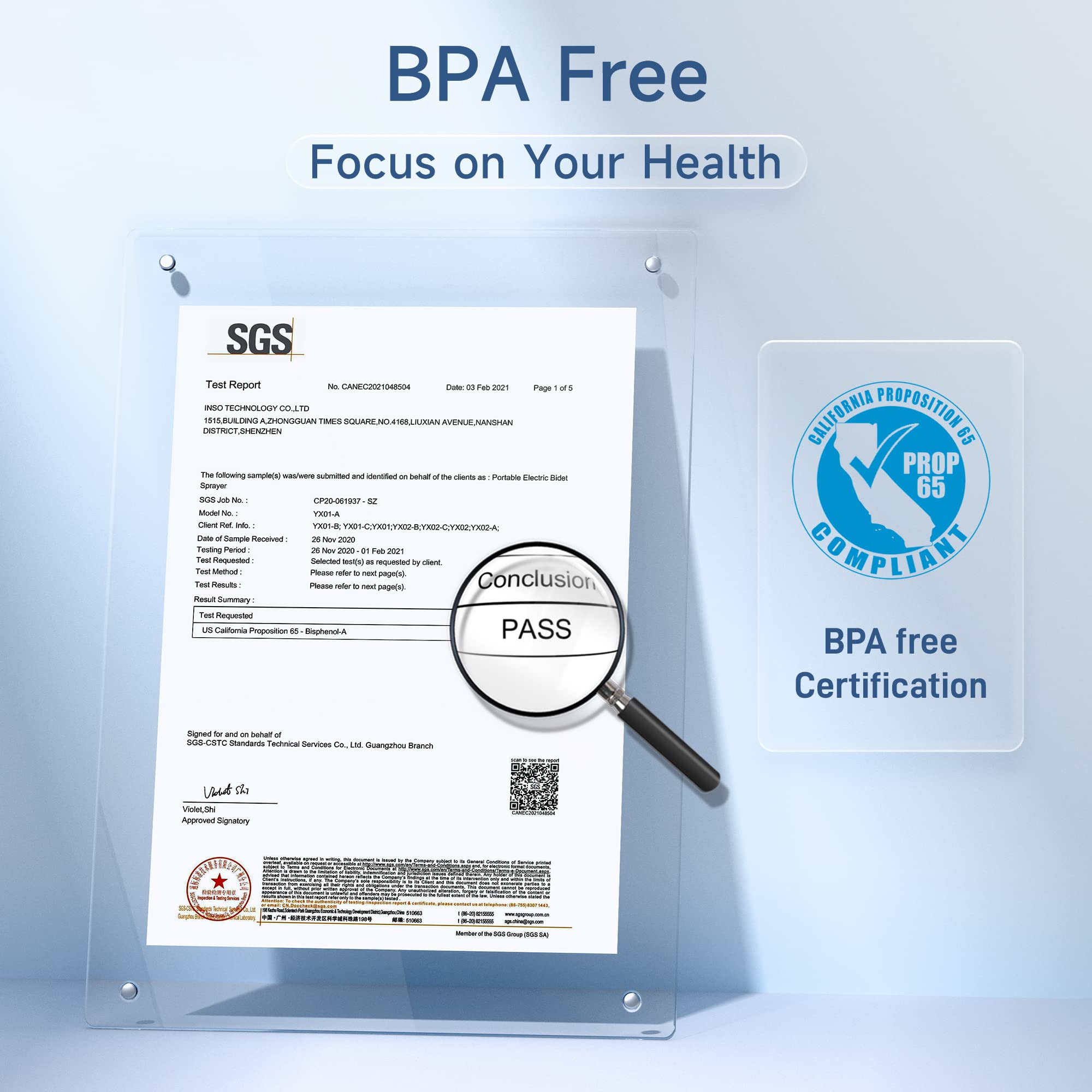 Insolife 2 Pack Portable Bidet for Travel, High Pressure Electric Rechargeable Handheld Personal Bidet on the Go for Hygiene Cleaning, Postpartum & Baby Care, ElderCare