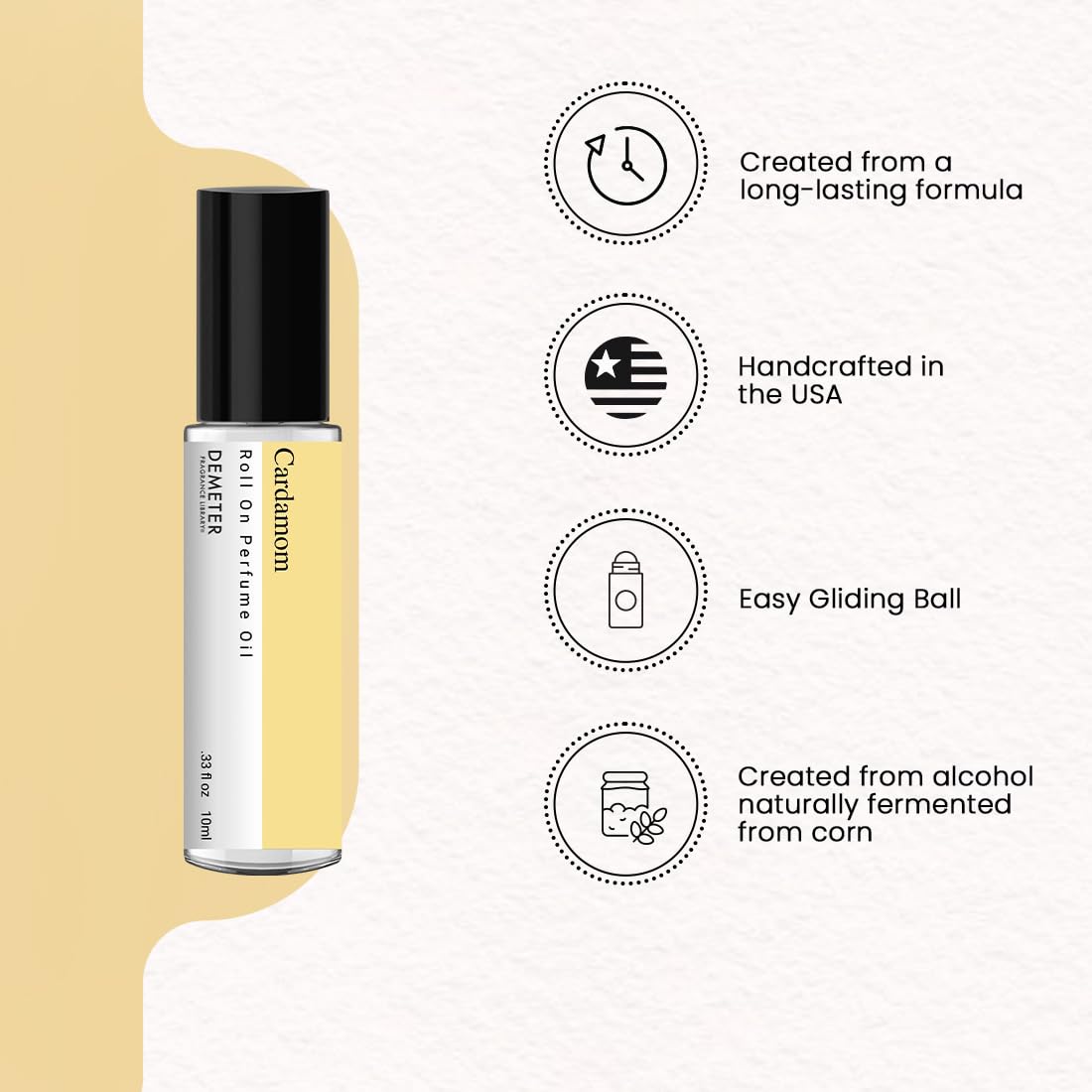 DEMETER Cardamom Roll On Perfume Oil, 0.33 Oz, Long-Lasting