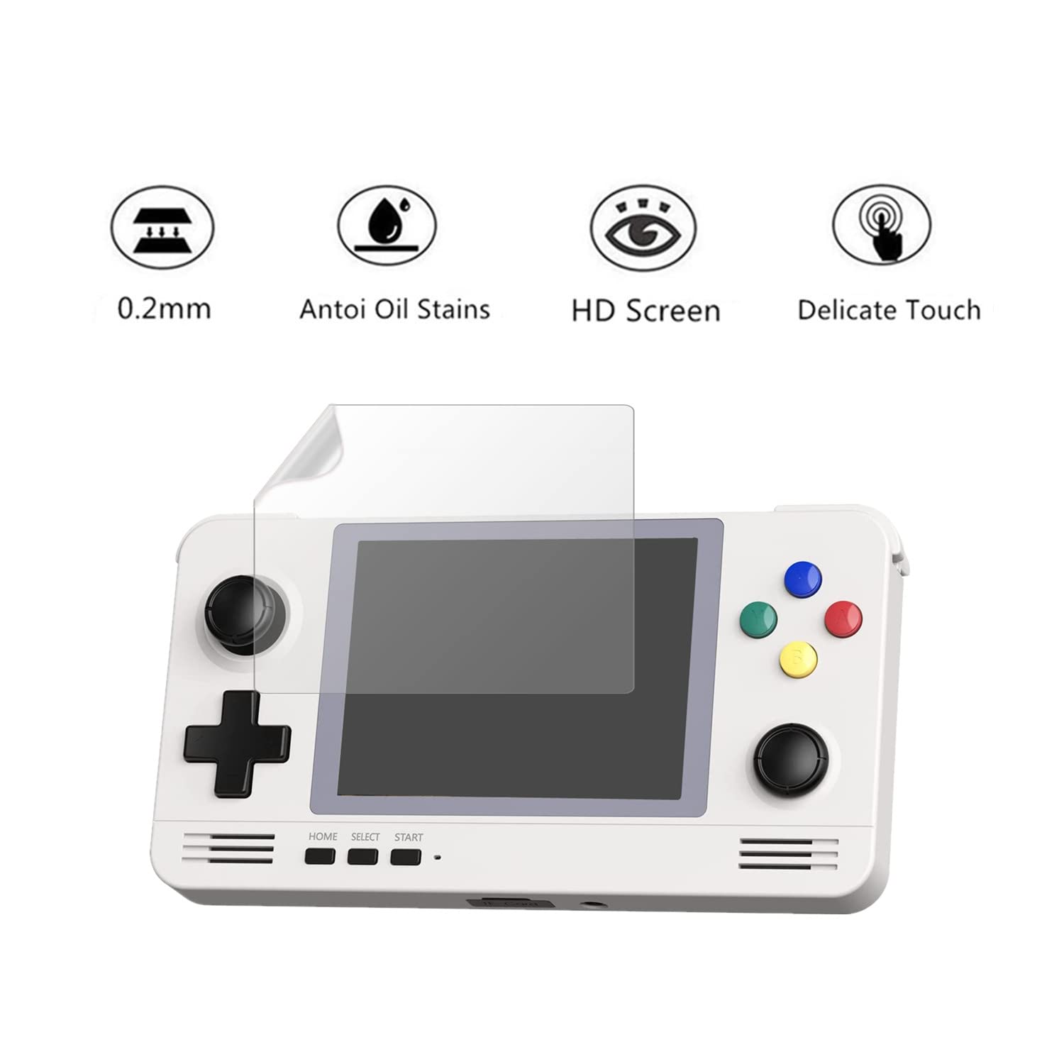 Aemus Compatible for Retroid Pocket 2 Plus Screen protector 3.5" Display Retro Game Handheld Console PET Anti-Bubble Film [3Pack]