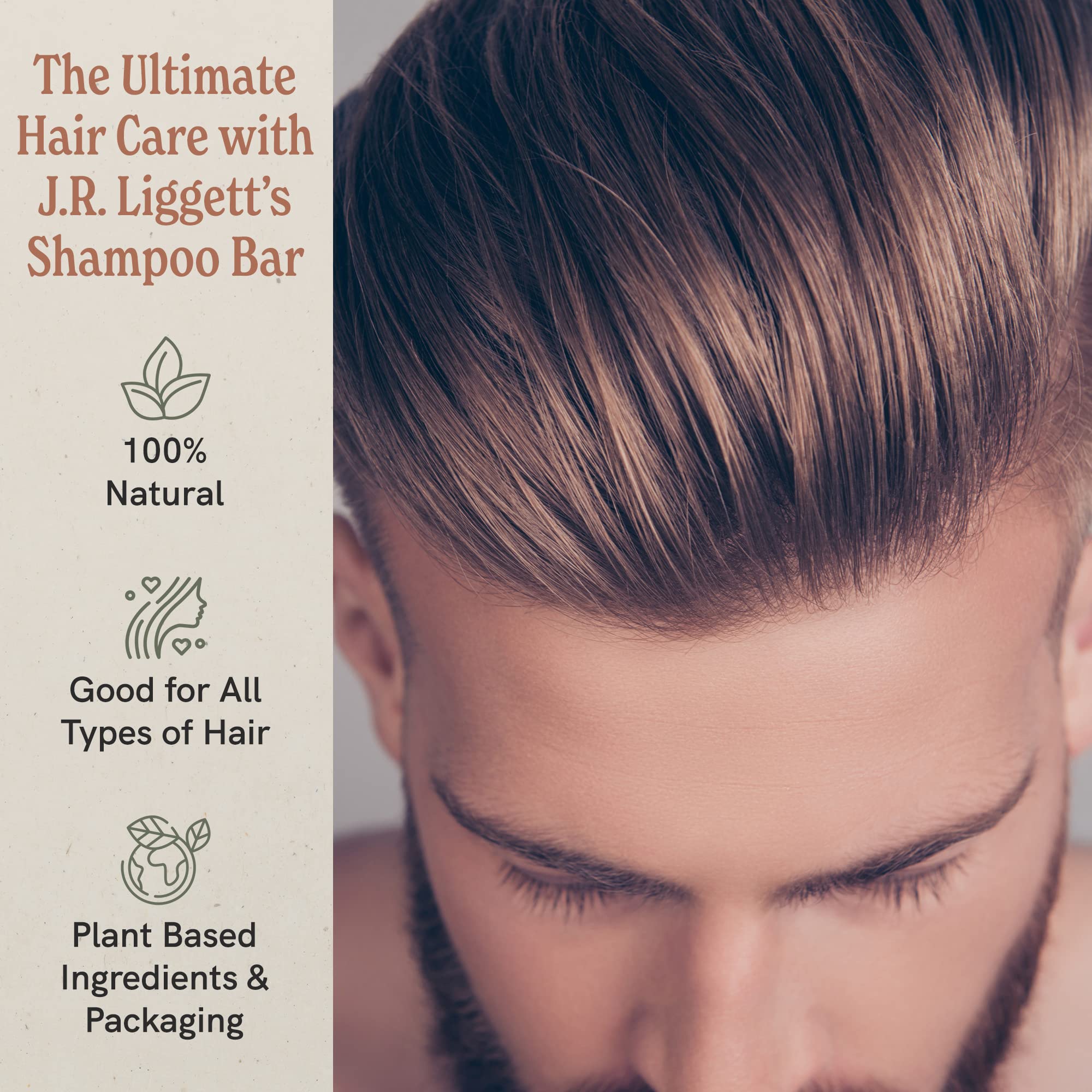 J·R·LIGGETT'S All-Natural 6 Variety Shampoo Bars .65oz. Sampler Pack, Support Strong and Healthy Hair-Nourish Follicles with Antioxidants and Vitamins-Detergent and Sulfate-Free, 6 Mini Shampoo Bars