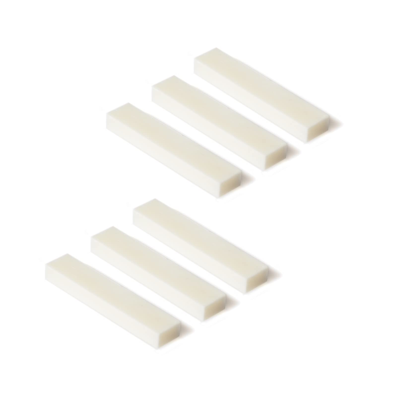 Cheerock 6Pcs Guitar Bone Nuts, Blank Guitar Bridge Saddle and Nut, Pure Bone Nut for Electric Bass Acoustic Classical Guitar Mandolin Banjo Ukulele DIY