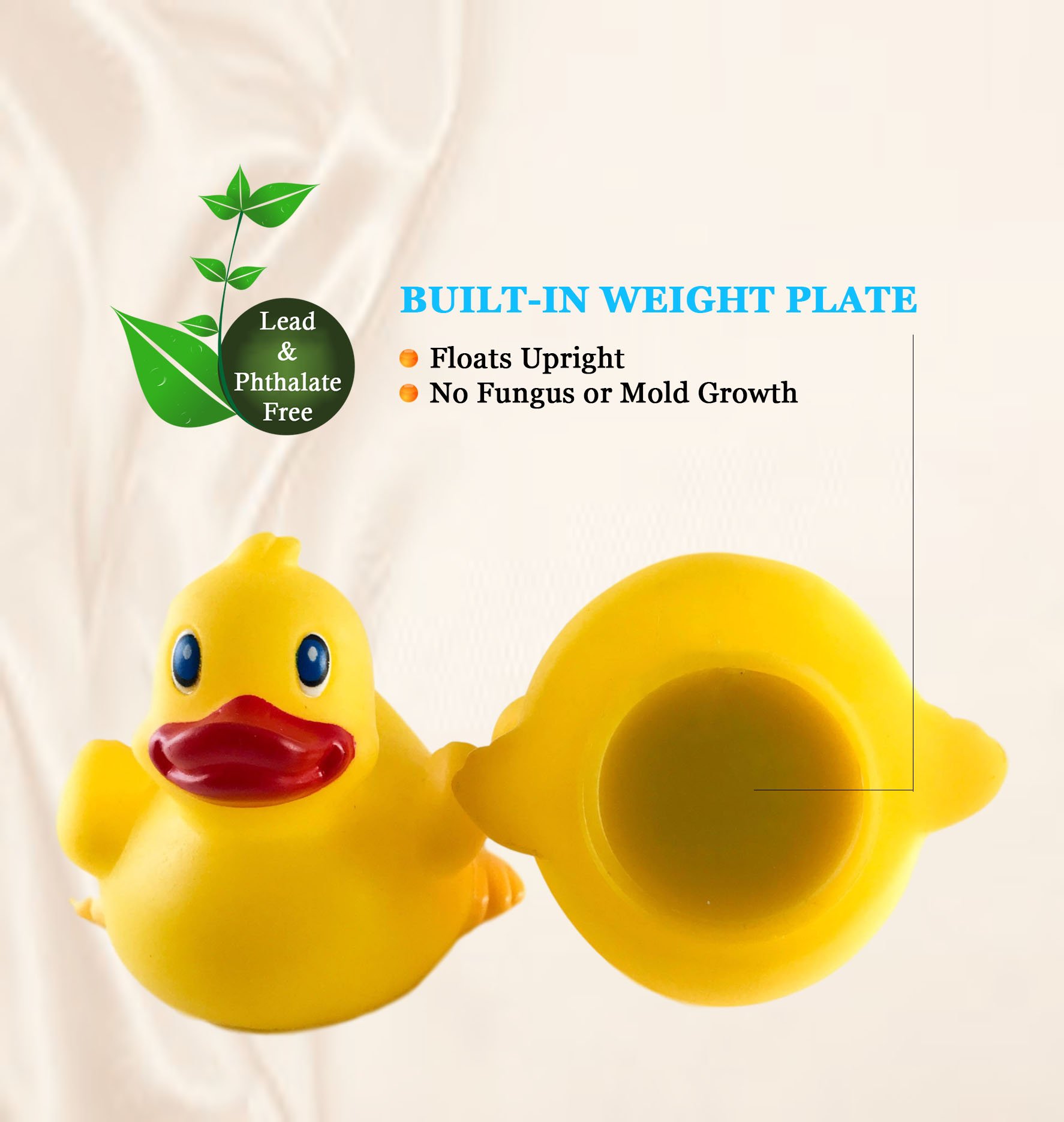 DUCKY CITY 3" Leprechaun Rubber Duck [Floats Upright] - Baby Safe Bathtub Bathing Toy