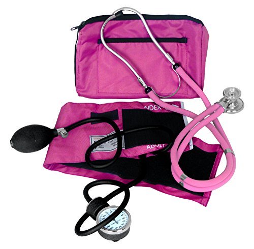 Dixie EMS Professional Blood Pressure KIT W/Sprague RAPPAPORT Stethoscope Pink