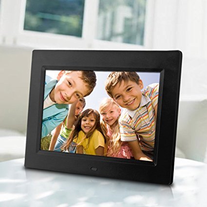8 inch Digital Photo Frame & Multimedia Player - Display Videos & Photos & Set Music to Play. Includes 4GB Internal Storage, SD Card & USB Connections, & a Variety of Transition Effects