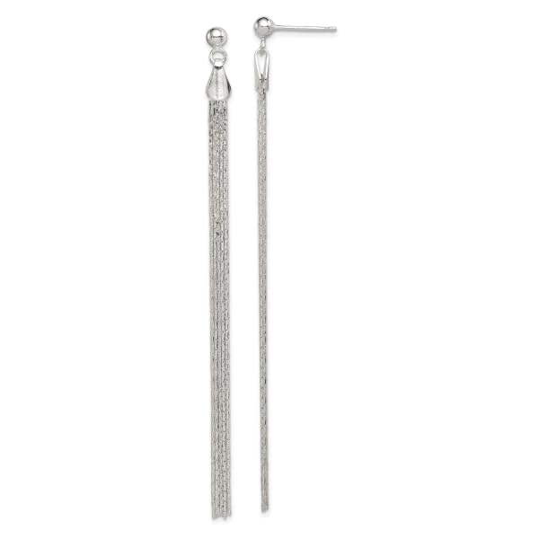 925 Sterling Silver Long Linear Post Drop Dangle Line Bar Stud Earrings