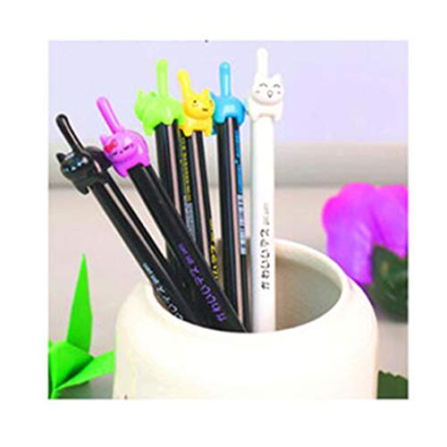 HIPGCC Cute Pens Kawaii Pen Cute Cat Pens 0.5 mm Gel Pens Black Ball Point Pens for School Office Suppliesā¦