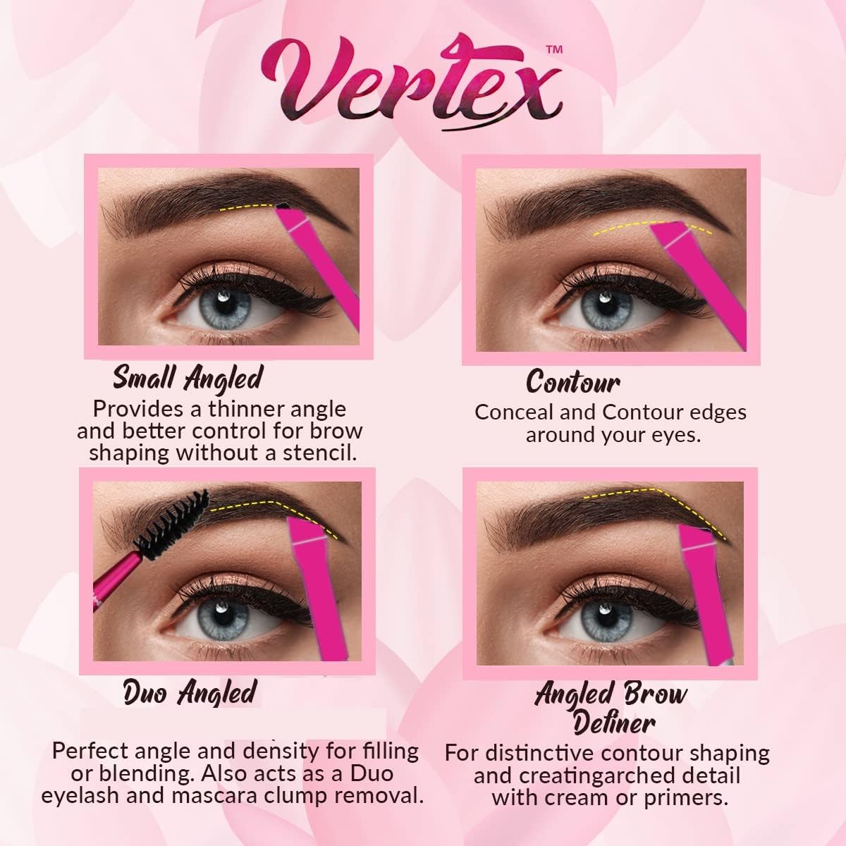 Eyebrow Pomade Tool For Stamping Hair Like Strokes With Brow Tint To Fill Brows For Angled Brow Brown Black | Razor Thin Edge Makeup Spatula For Cosmetic Pallette Liquid Concealer Foundation Eyeliner