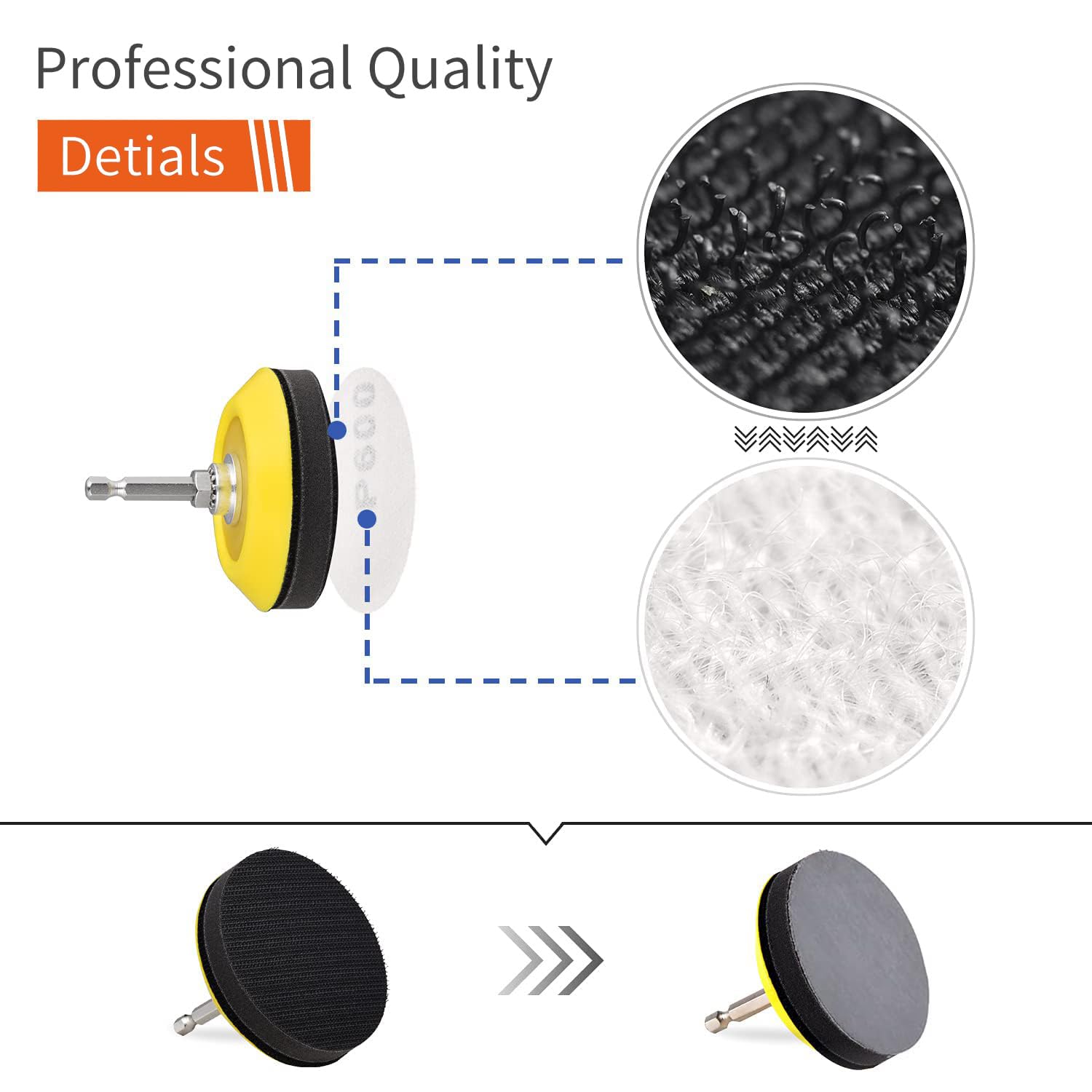 98Pack 3 Inch Car Buffer Polisher Kit with 5/16" & 1/4" Shanks for Sanding, Polishing, Waxing, Sealing Glaze,Sanding Pads Includes P1000-3000 for Drill Attachment