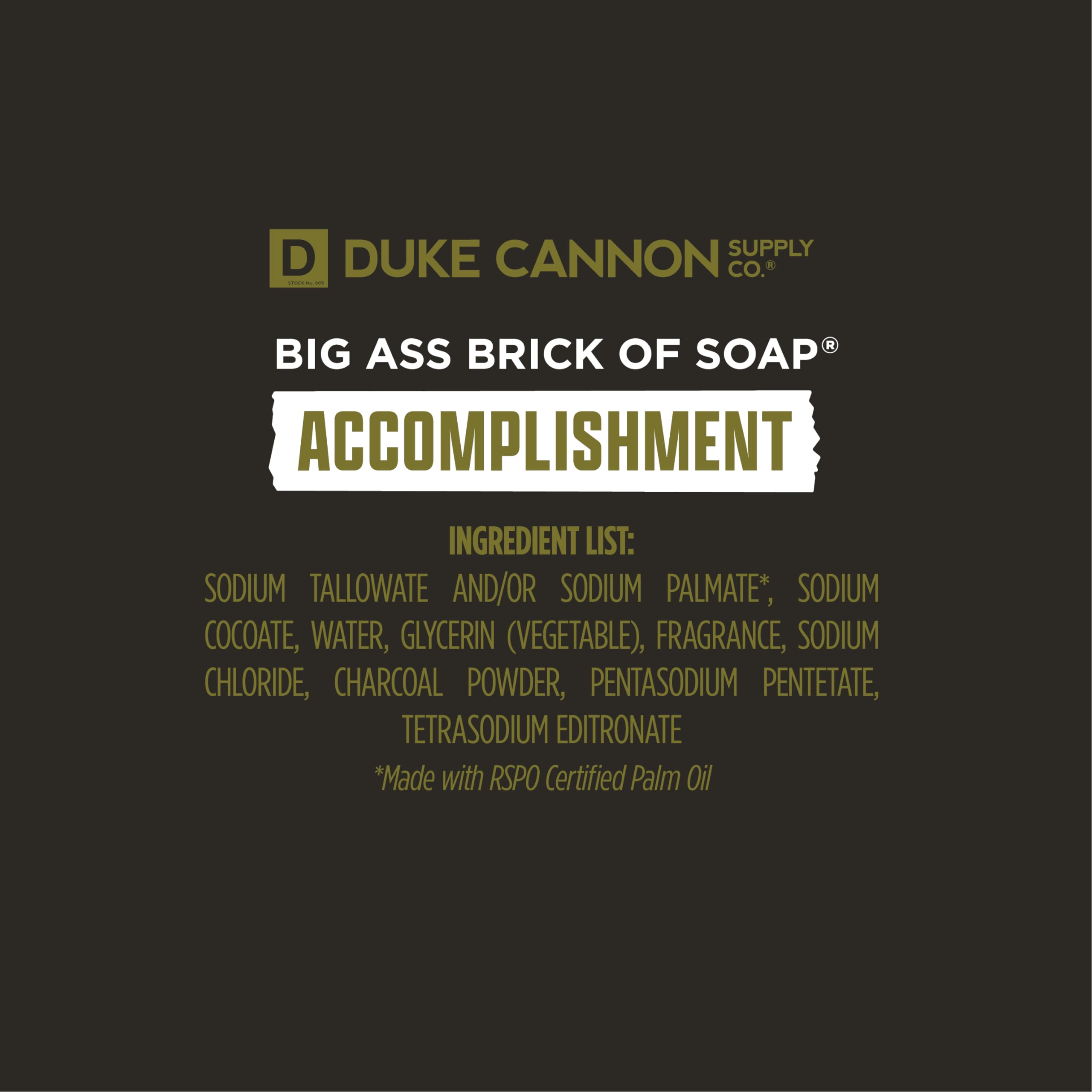 Duke Cannon WWII Era Big Brick of Soap for Men - Accomplishment, 10oz. Limited Edition