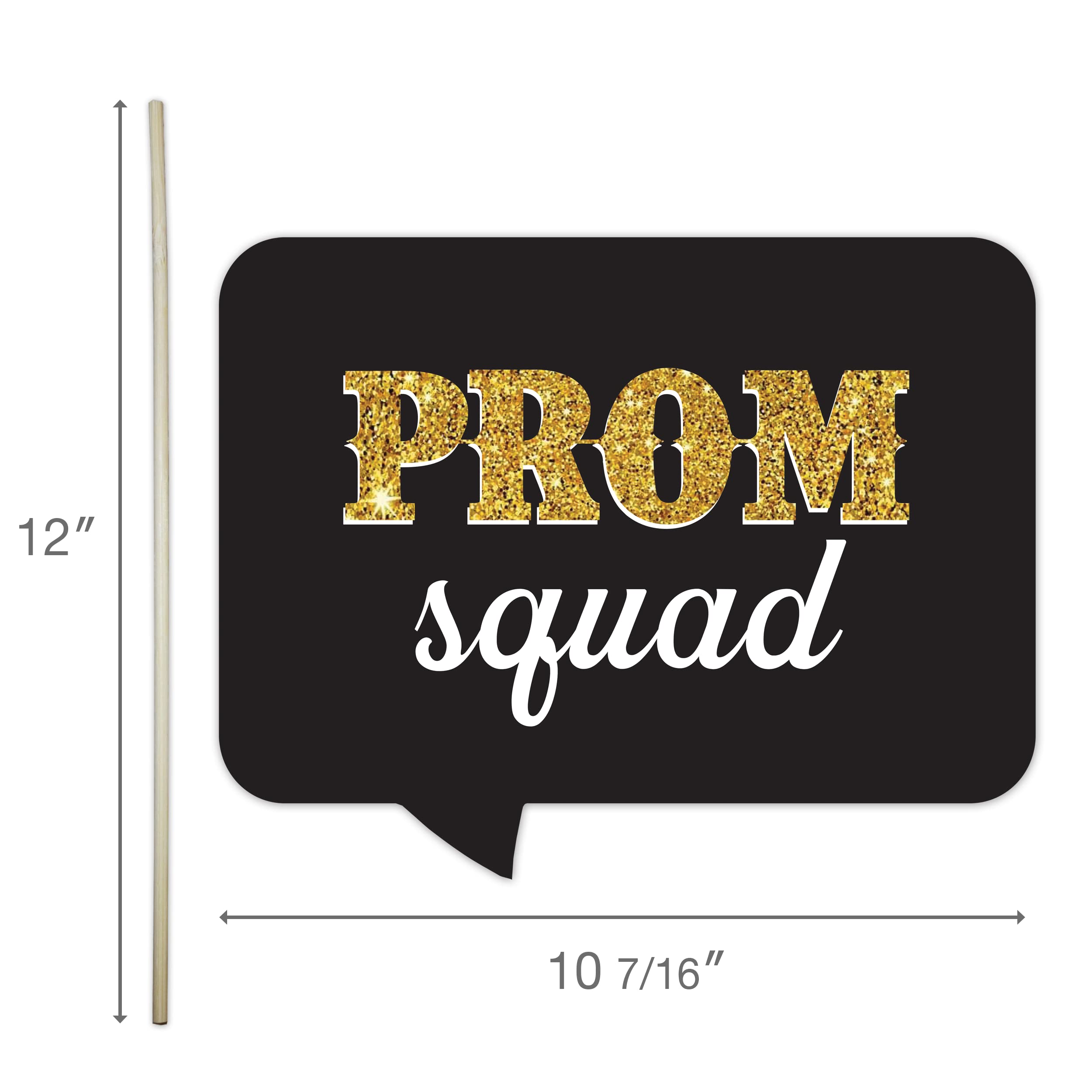 Funny Prom Night Photo Booth Props - Prom Night Themed Party Decorations - Funny Photography Supplies - Selfie Props with Sticks - 10pcs