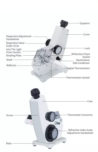 Abbe Refractometer Monochromatic Refractometer Digital Brix Refractometer Laboratory Optical Equipment WYA-2WAJ