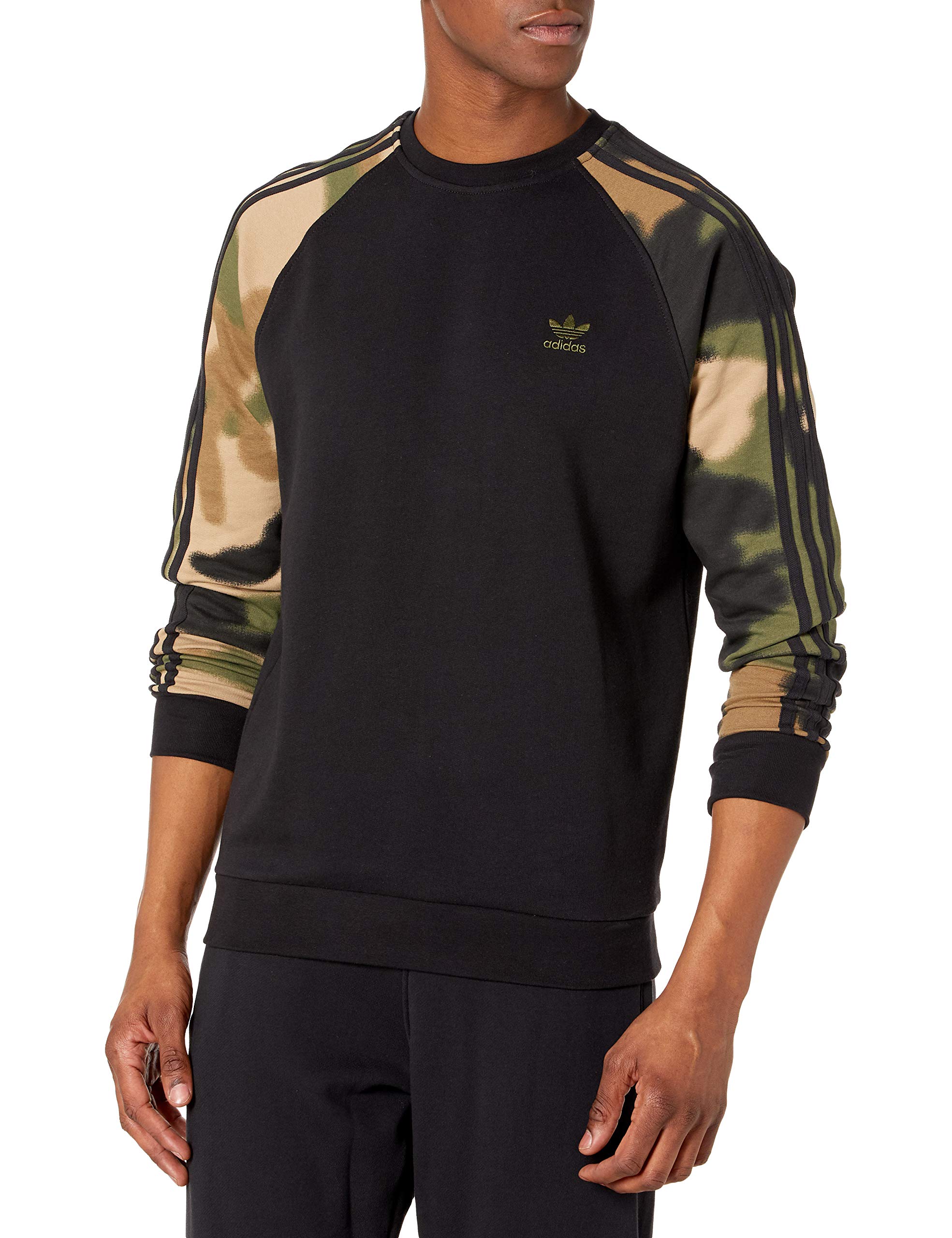 adidas Originals,mens,Camo Crew,Black/Wild Pine/Multicolor,Large