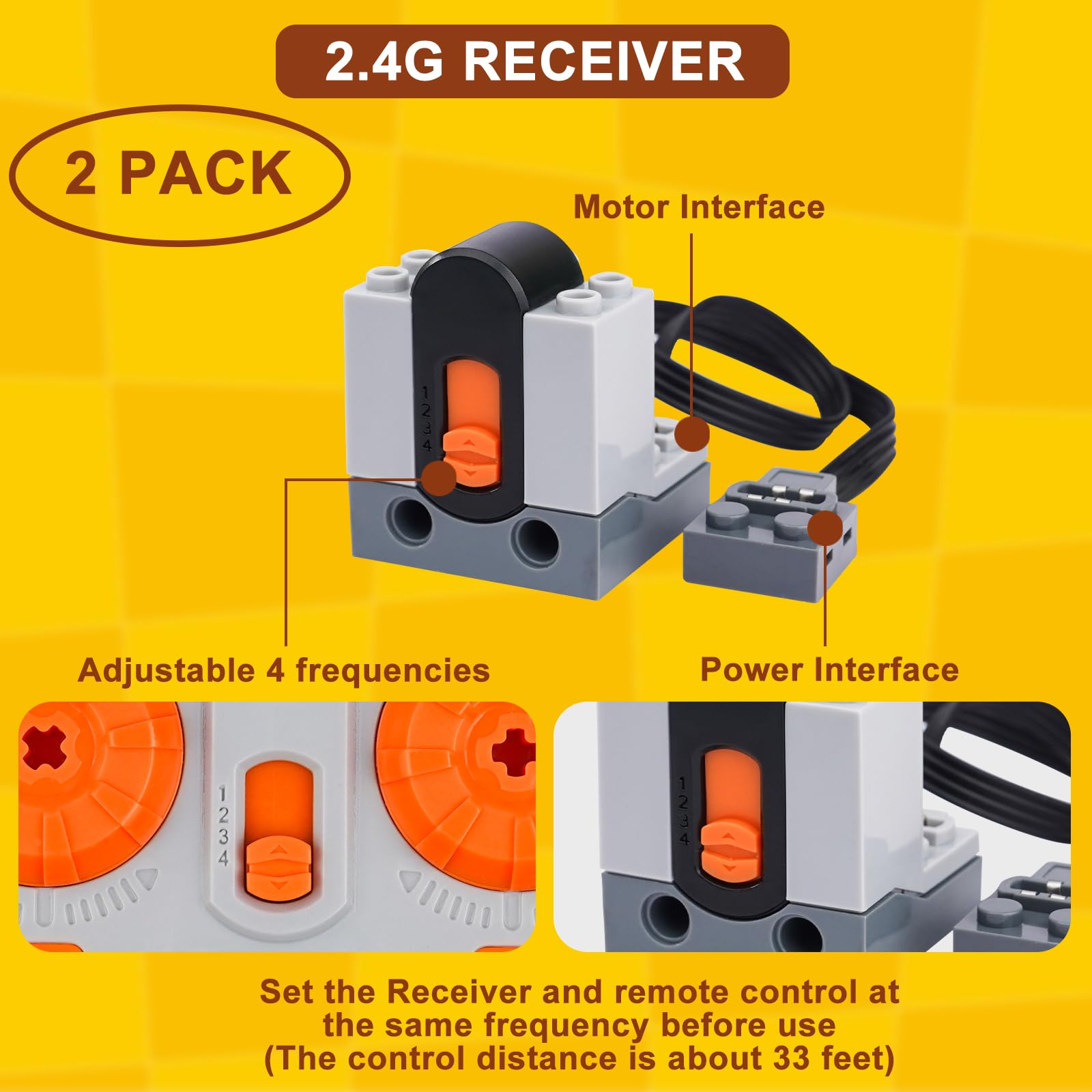 40pcs Power Function Motor Set for Lego Technic - Unleash Your Creativity with M, L, XL, and Servo Motors, Train Motor, Remote Control, Battery Boxes, Receivers, Light Cable, Switch, Extension Wires
