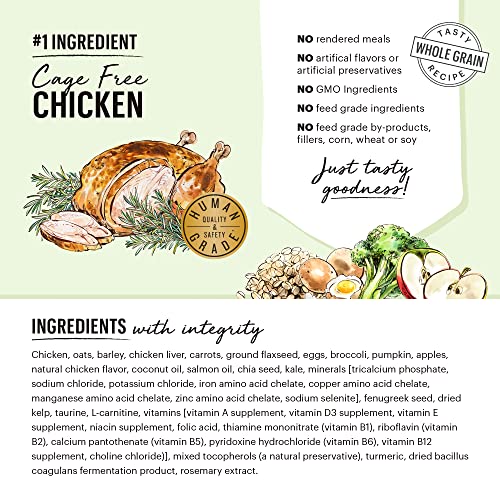 The Honest Kitchen Whole Food Clusters Small Breed Whole Grain Chicken Dry Dog Food, 4 lb Bag