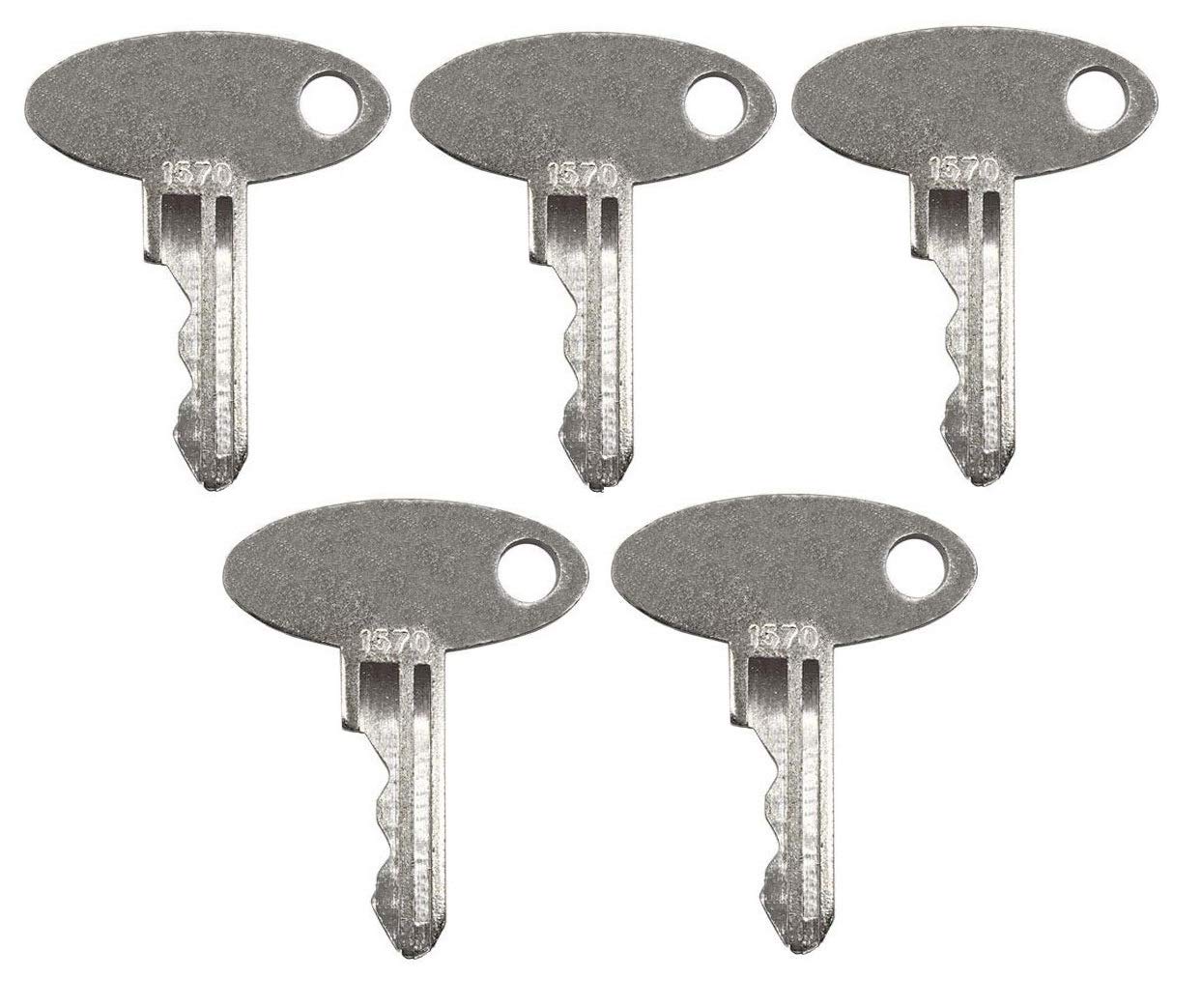 5 Pack Ignition Keys for Ford New Holland Massey Ferguson Perkins Sakai Shibaura Terramite Vermeer 1570 (5)