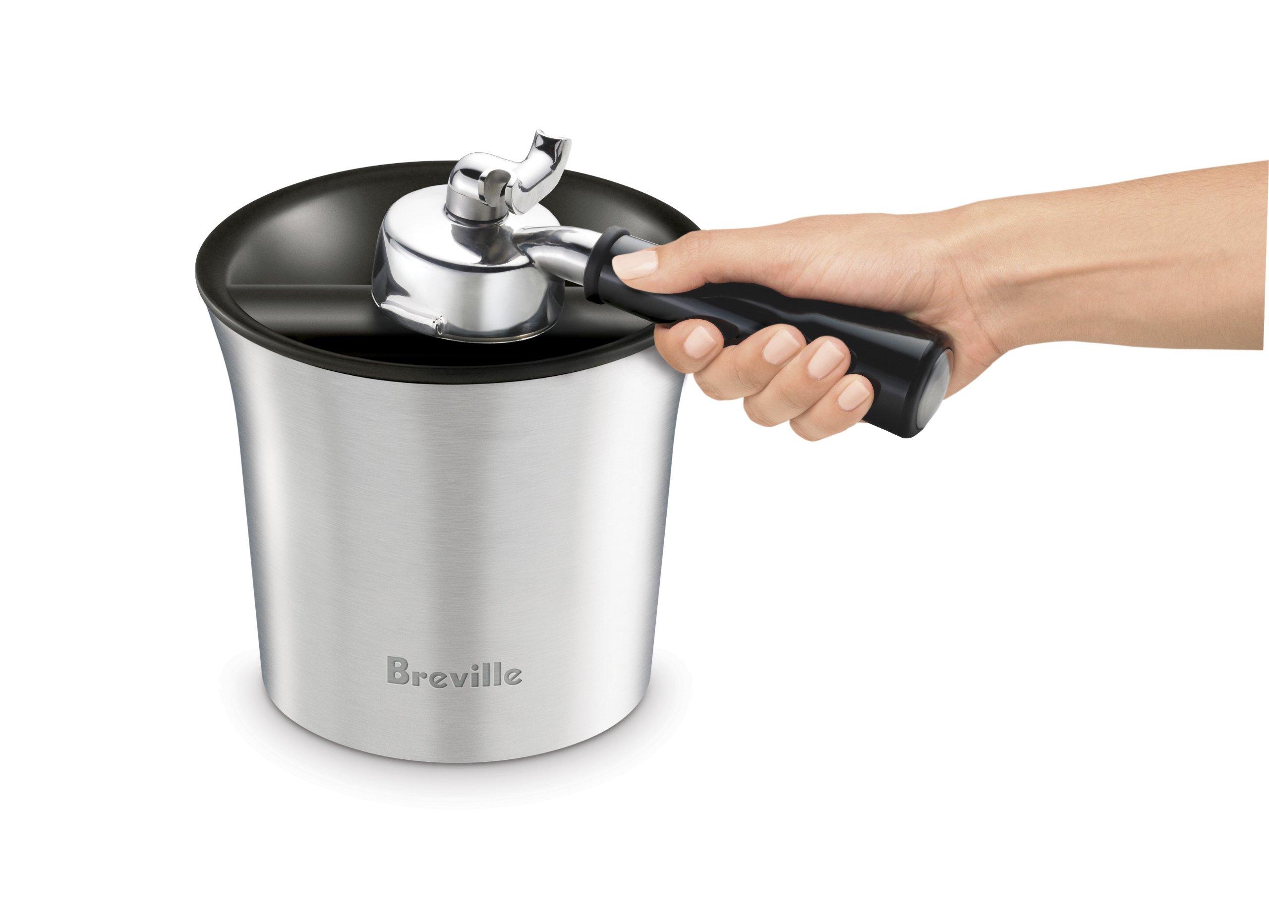 Breville Knock Box (BCB100 Silver) and Lavazza Super Crema Whole Bean Coffee Blend (2.2 lbs)