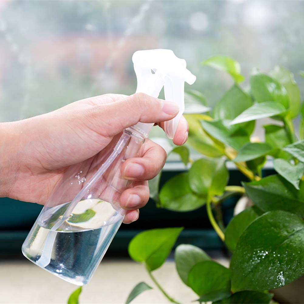 Suwimut 9 Pieces Plastic Spray Bottle, Empty Small 7oz/200ml Clear Spray Bottles, Fine Mist Plastic Refillable Trigger Sprayer for Cleaning Solutions, Hair Care, Essential Oils, Watering Plants