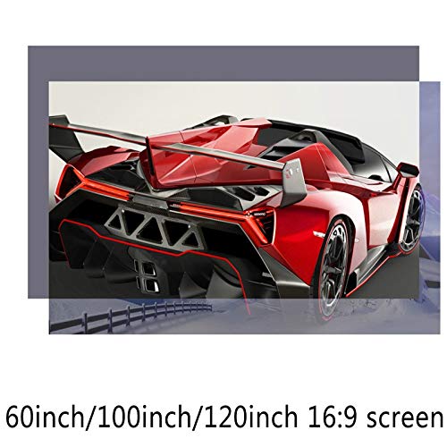 60/84 /100/120 /130 Inch Projector Screen High Brightness Reflective Fabric Cloth Projection Screen Anti-Light Screen (Size : 60 inch)