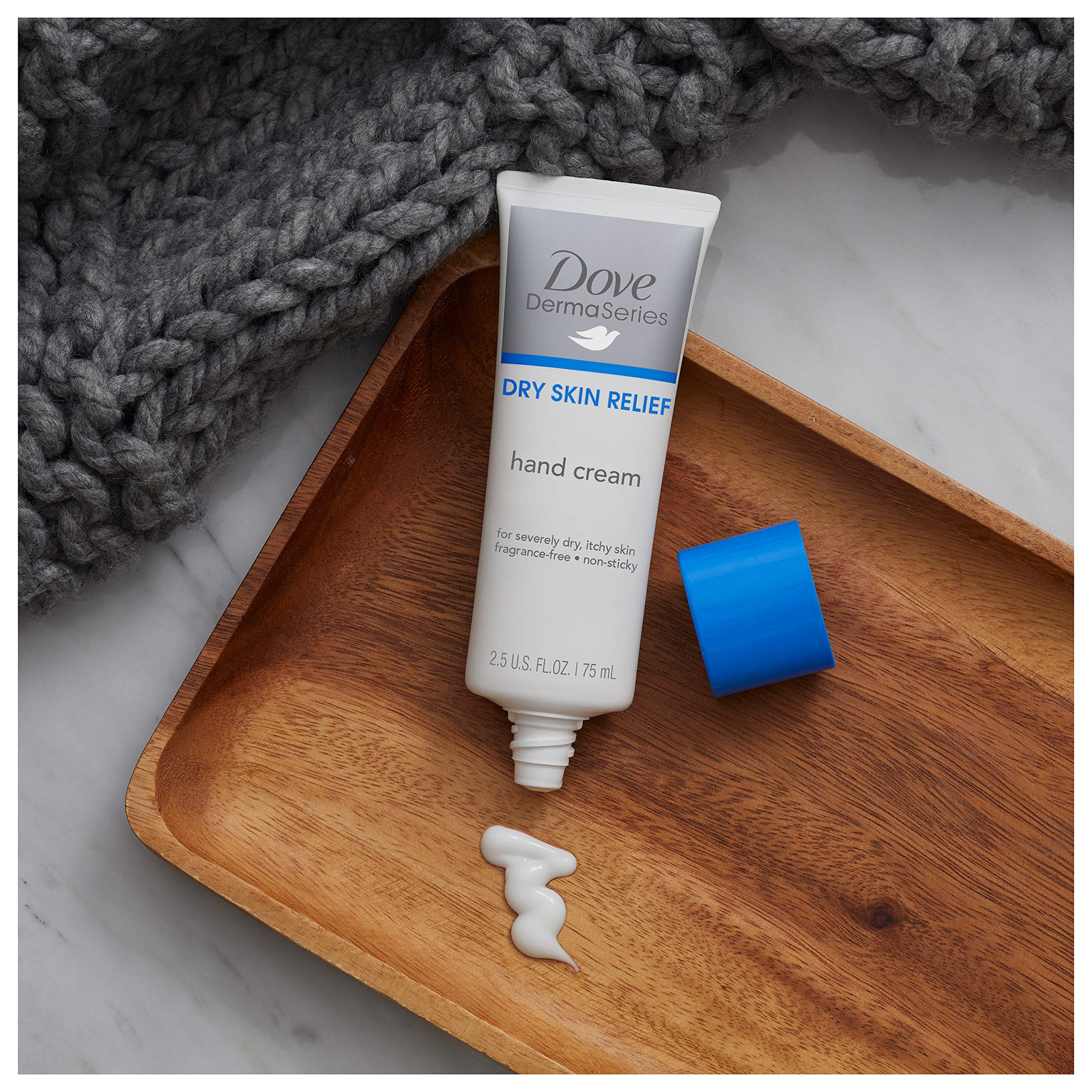 Dove Dermaseries Fragrance-Free Hand Cream for Dry Skin, 2.5 Ounce