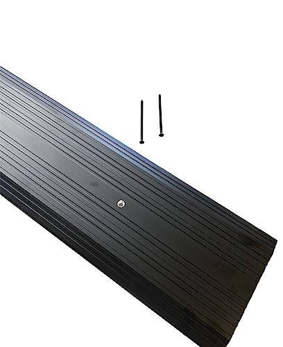 Aluminum Thresholds 7 Inch - Residential/Commercial use Saddle/Handicap Easy Installing and Accessible/Fire Proof Rated (48", Black)