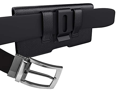 Meilib Large Holster for iPhone 14 Plus, 14 Pro Max, 13 Pro Max, 12 Pro Max, 11 Pro Max, Xs Max, 8 Plus, 7 Plus Cell Phone Belt Holder Case with Belt Clip Pouch Cover (Fits Phone with Case on) Black