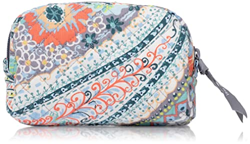 Vera Bradley Women's Cotton Mini Cosmetic Makeup Organizer Bag, Citrus Paisley - Recycled Cotton, One Size