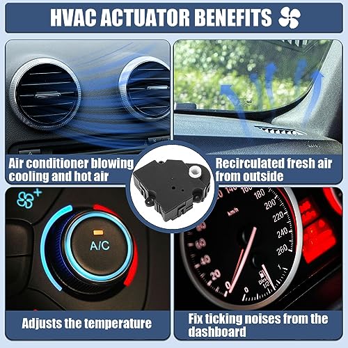 604-106 HVAC Blend Door Actuator Replaces# 89018365 52402588 15-72971 Replacement for 1994-2012 Chevy Silverado 1500 & 2500, Tahoe, GMC Sierra Yukon