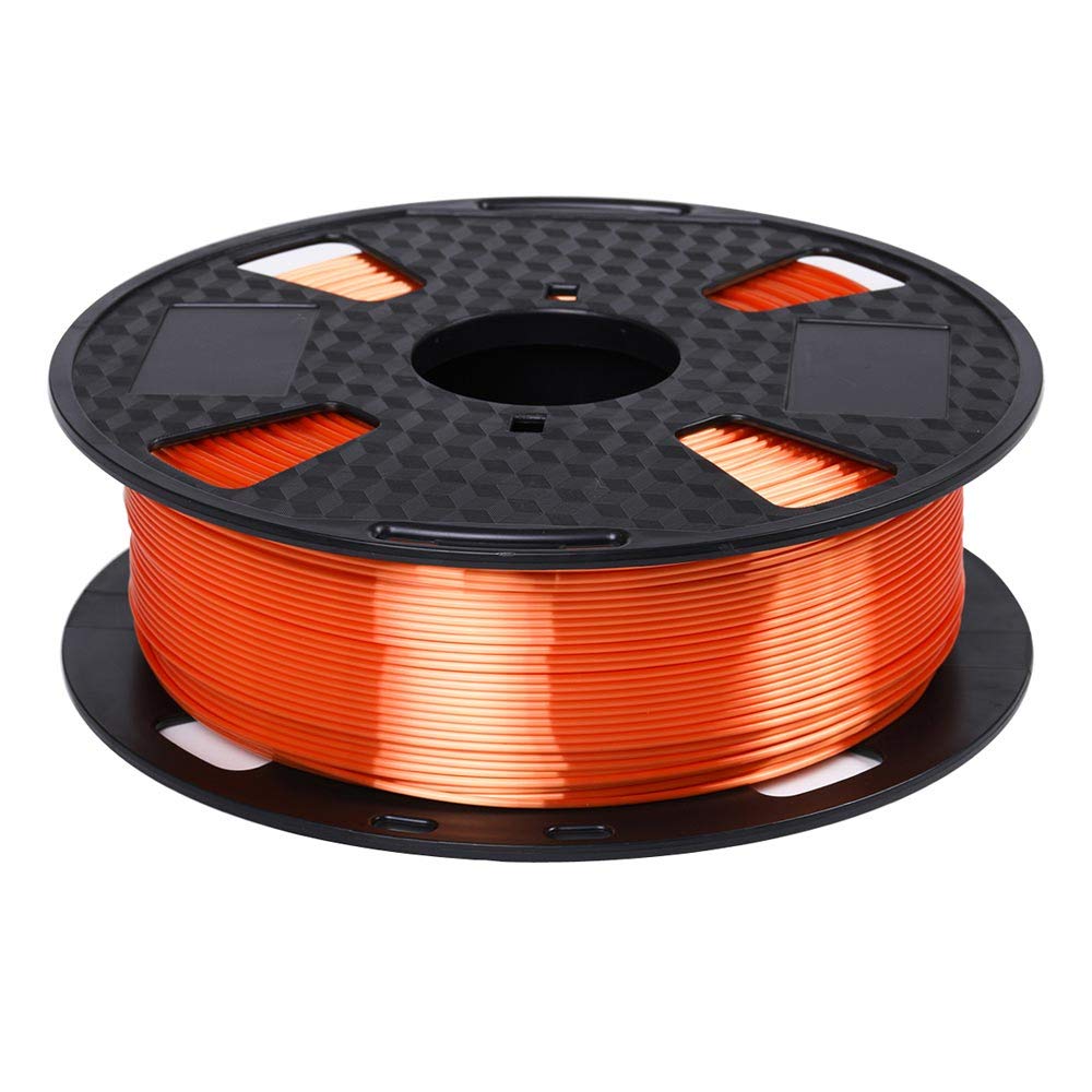 Silk Orange PLA Filament 1.75 mm 3D Printer Filament FDM Printing Materials 1KG 2.2LBS Spool Silky Shiny Shine Gold Silver Copper Green Orange PLA HZST3D