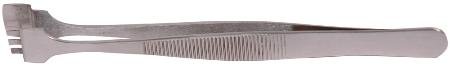 Duratool 5" Wafer Tweezers - Stainless Steel, Silver, Modern Style